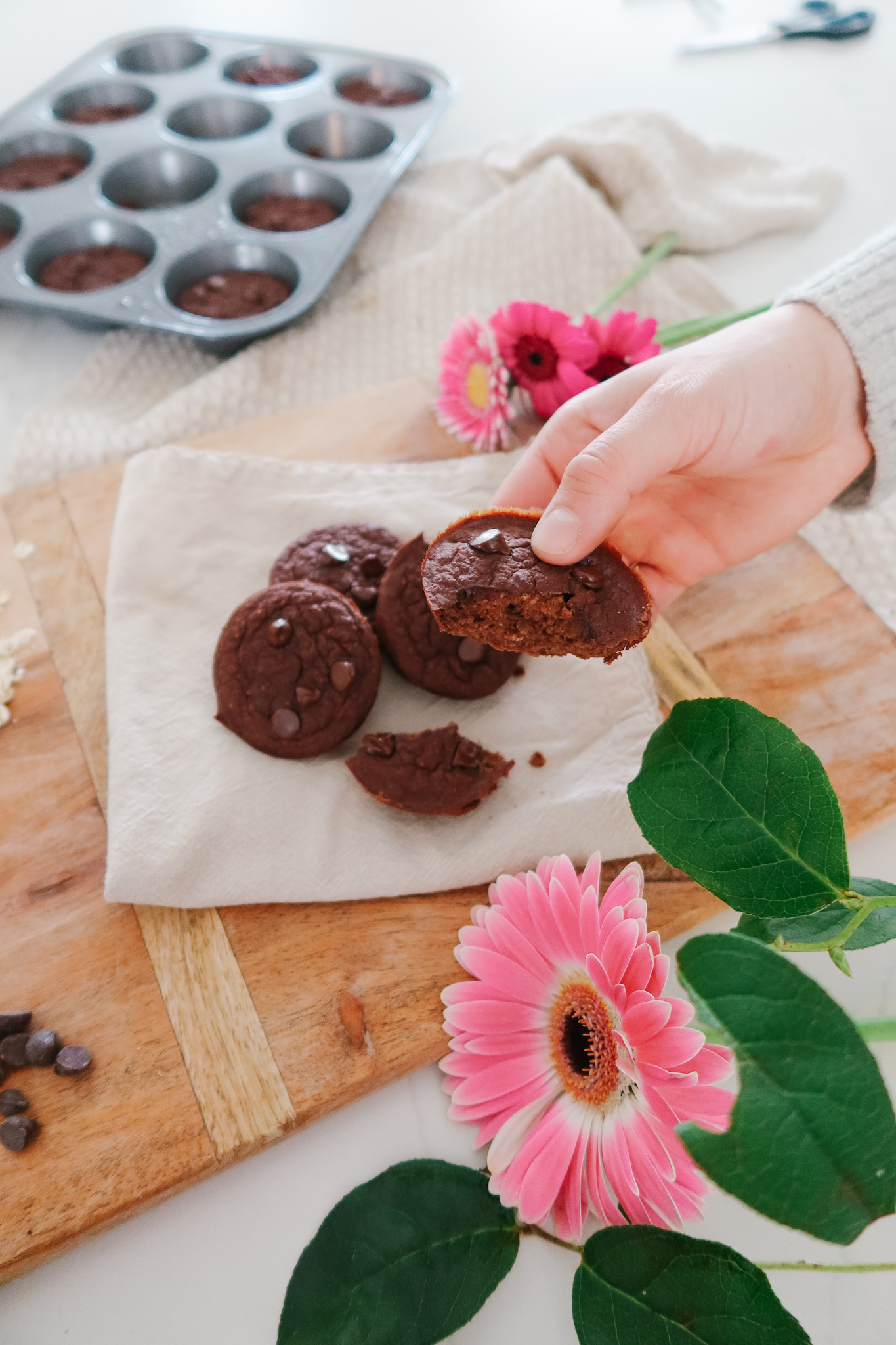 Double Chocolate Banana Muffins