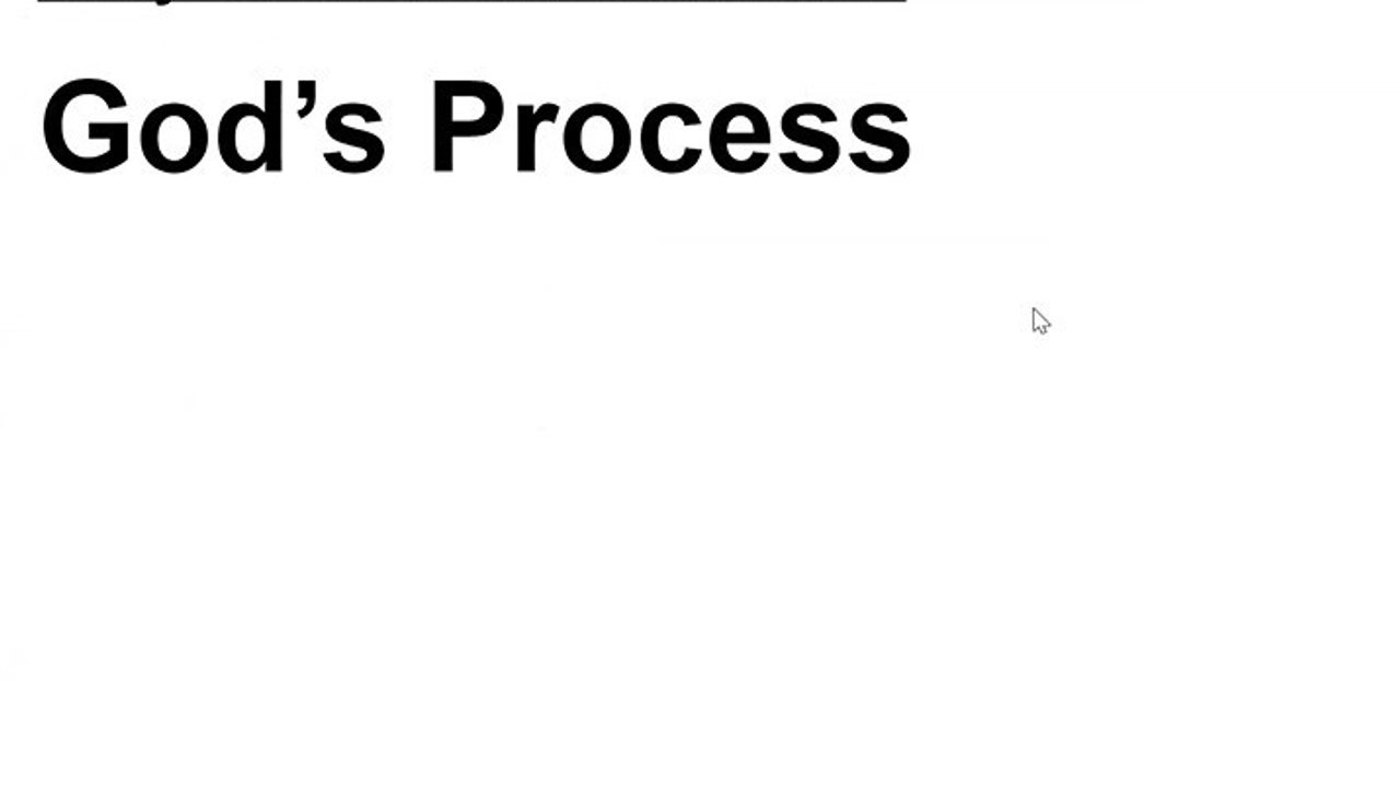 God's Process