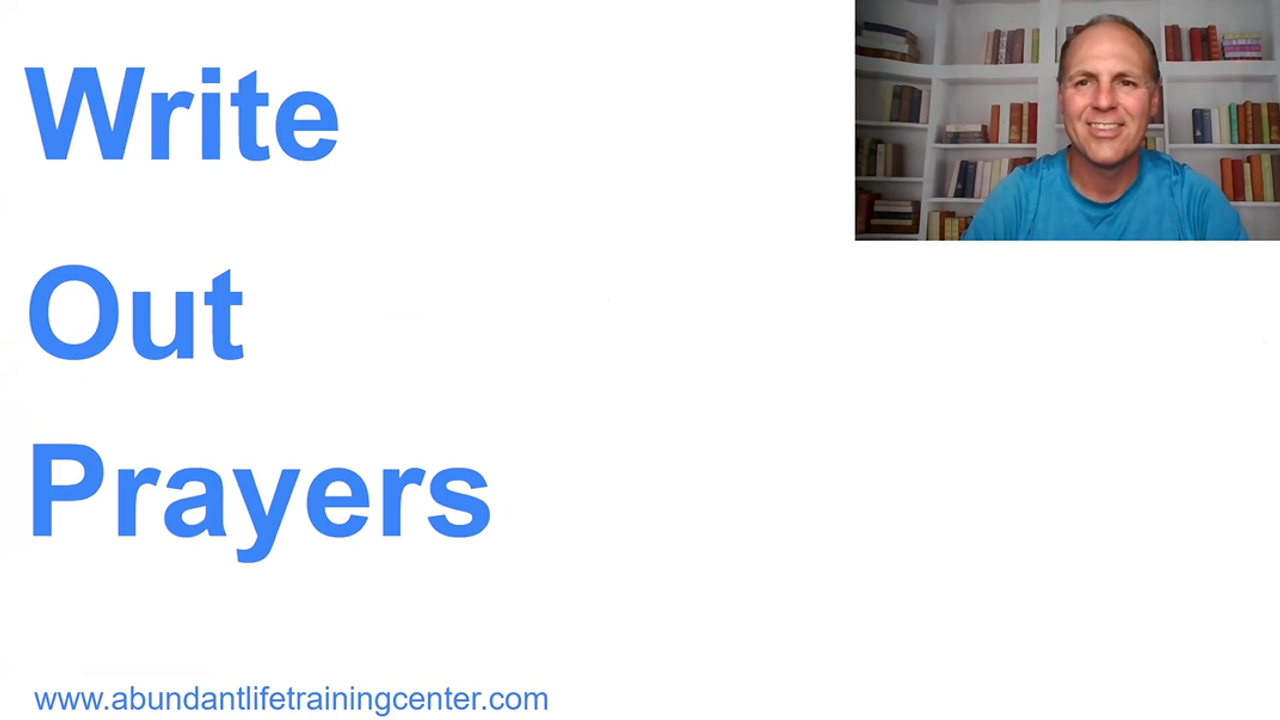 (October Message) Write Out Prayers