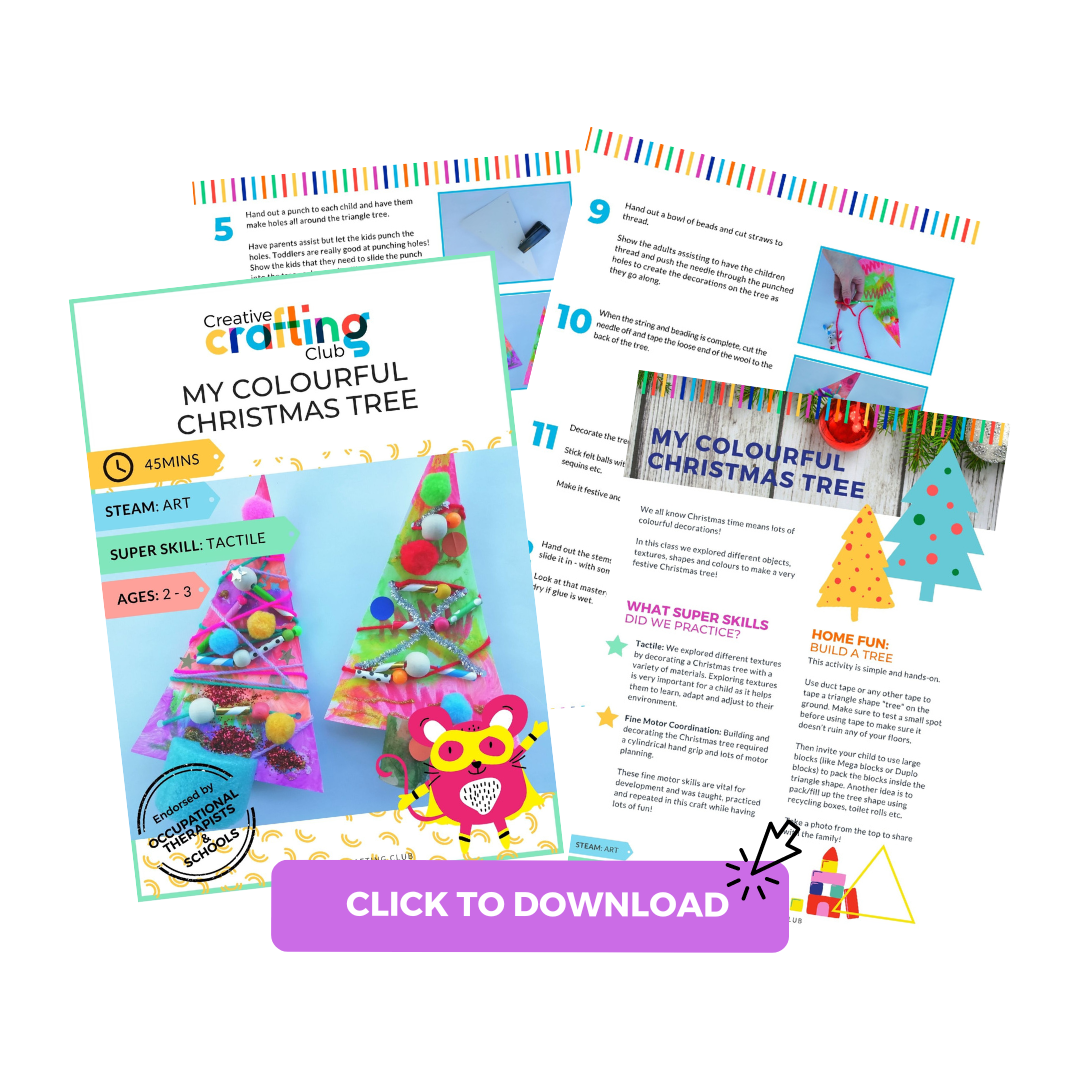 Full Lesson Plan: Kids Colourful Christmas Tree Craft
