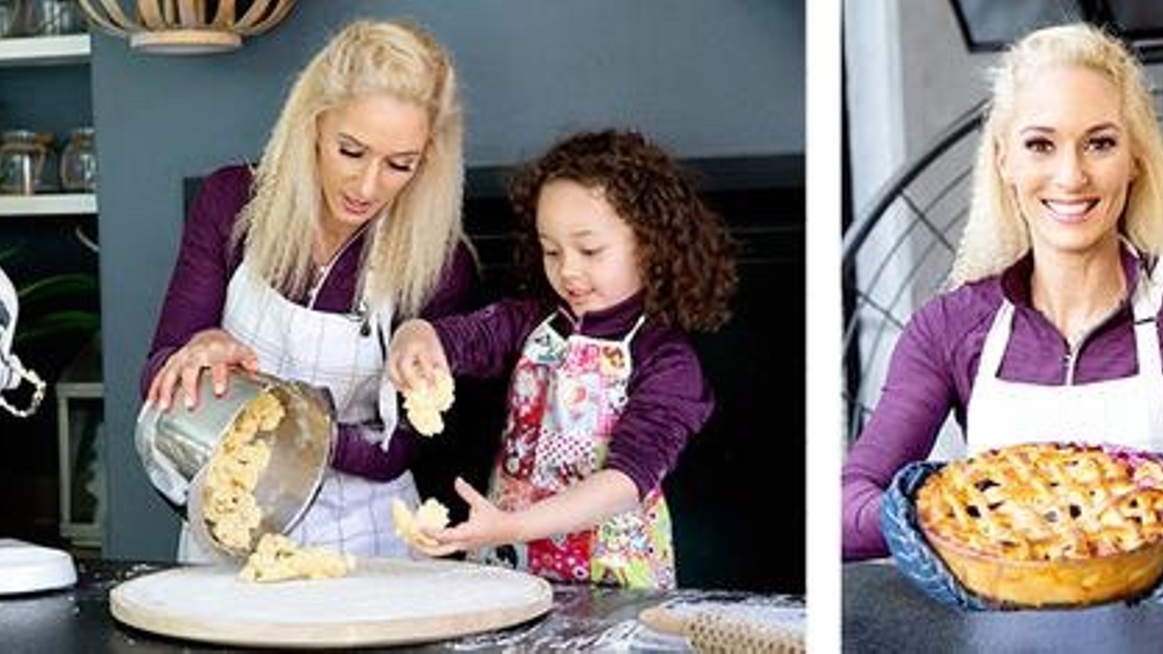 Decadent apple and blueberry pie