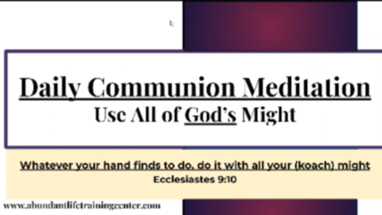 Use All of God's Might