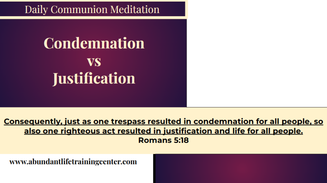 Condemnation vs Justification