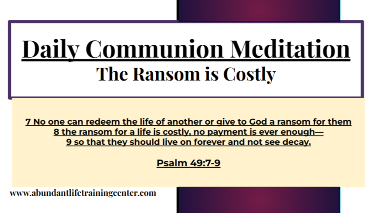 The Ransom is Costly