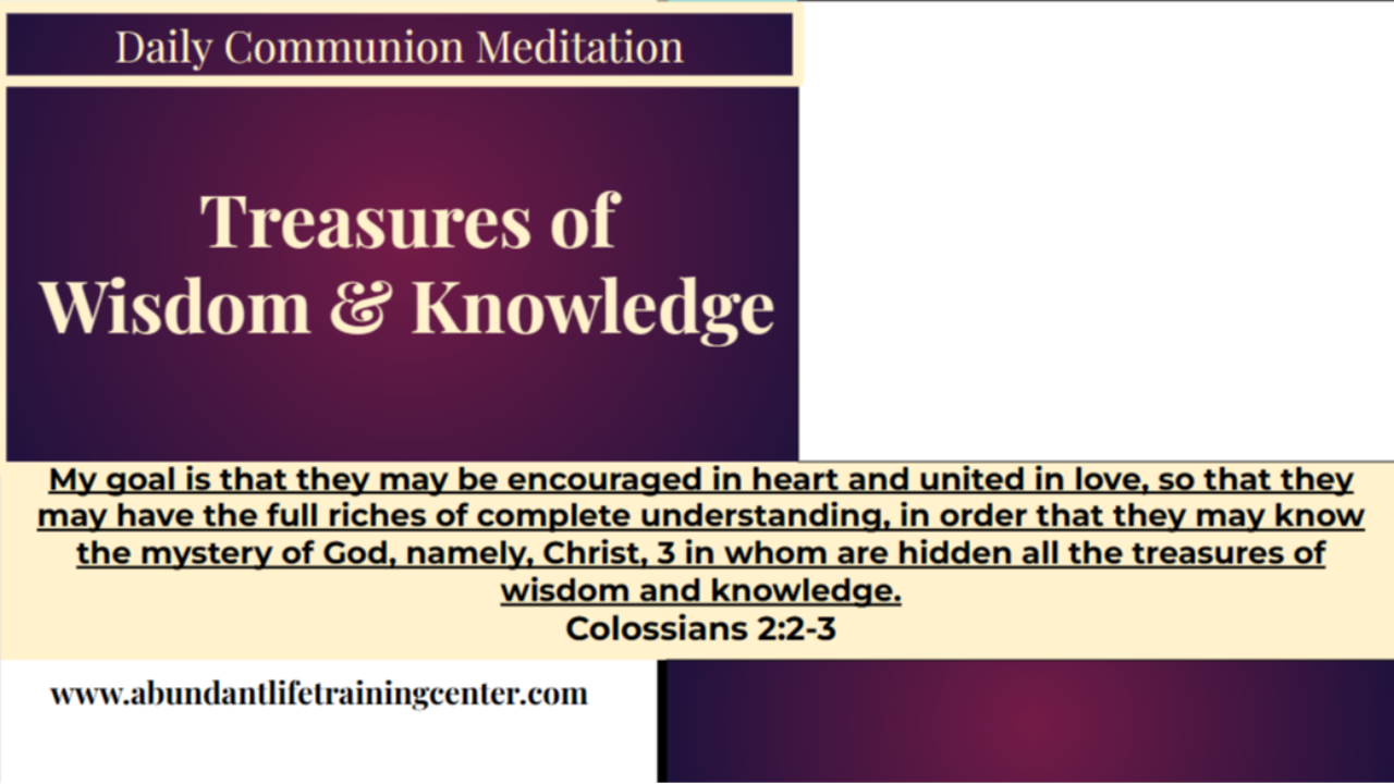 Treasures of Wisdom and Knowledge