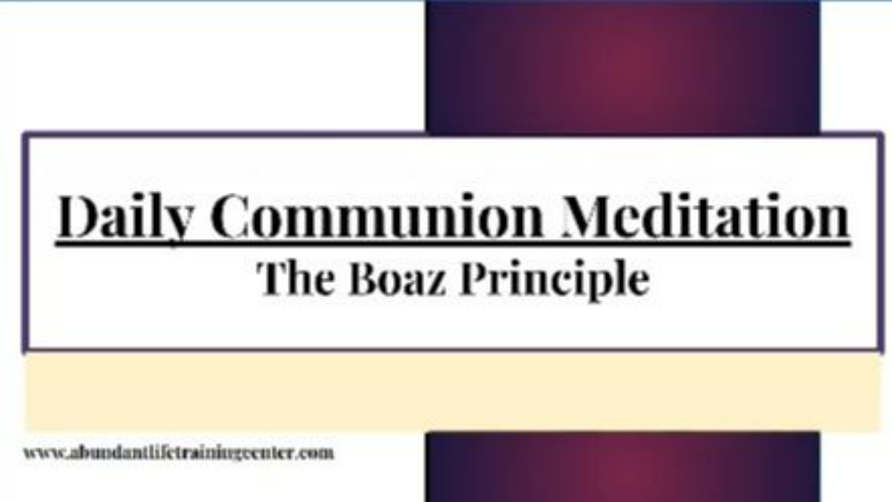 The Boaz Principle