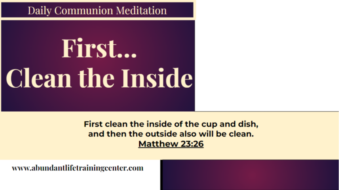 First, Clean the Inside