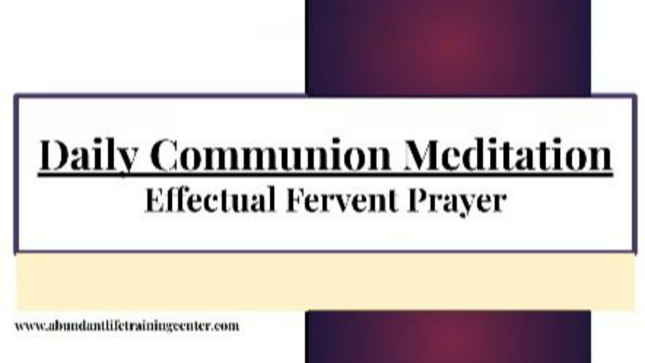 Effectual Fervent Prayer