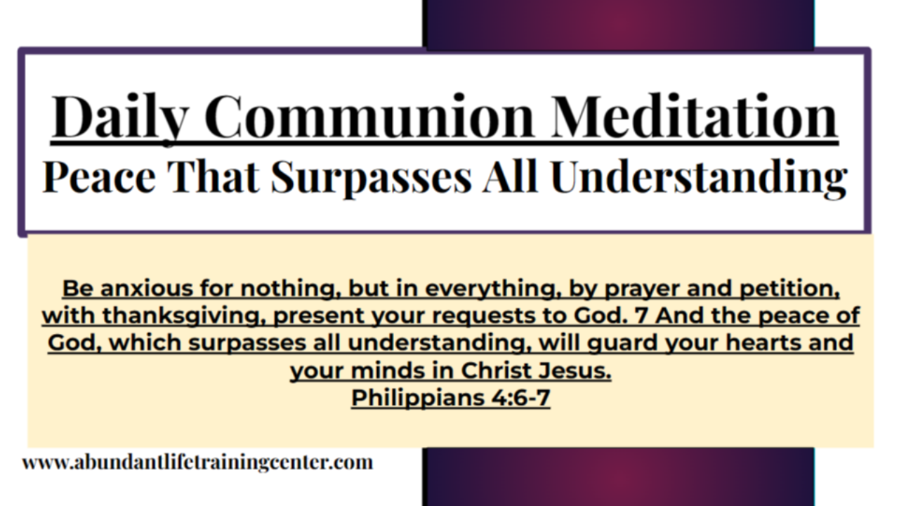 Peace That Surpasses All Understanding