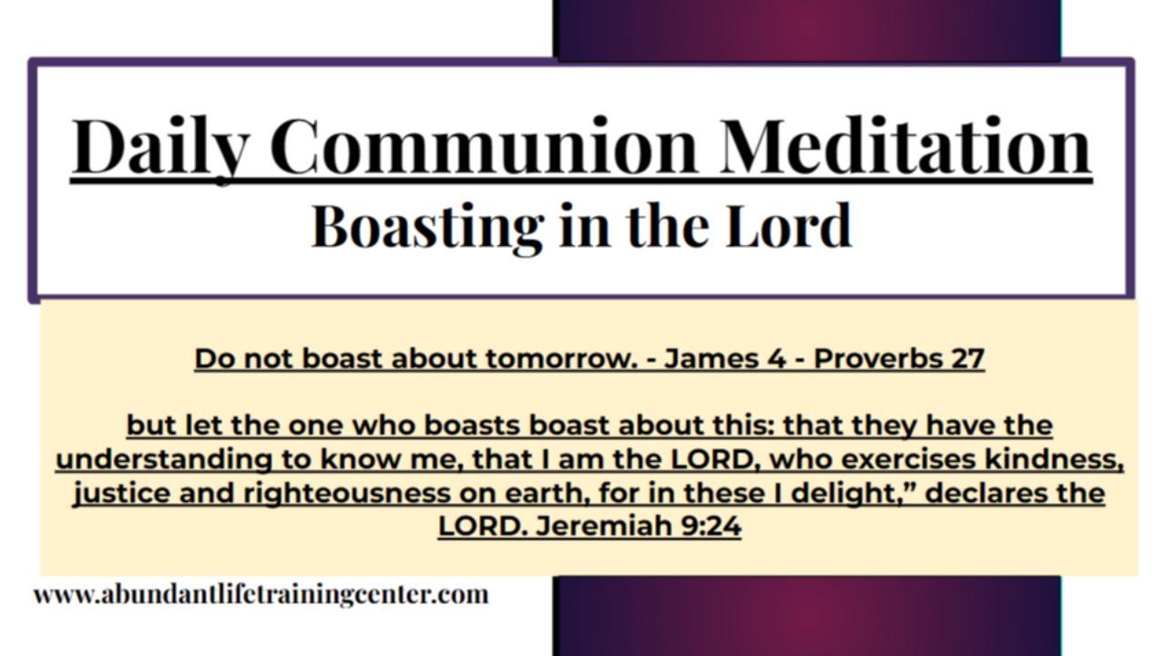 Boasting in the Lord