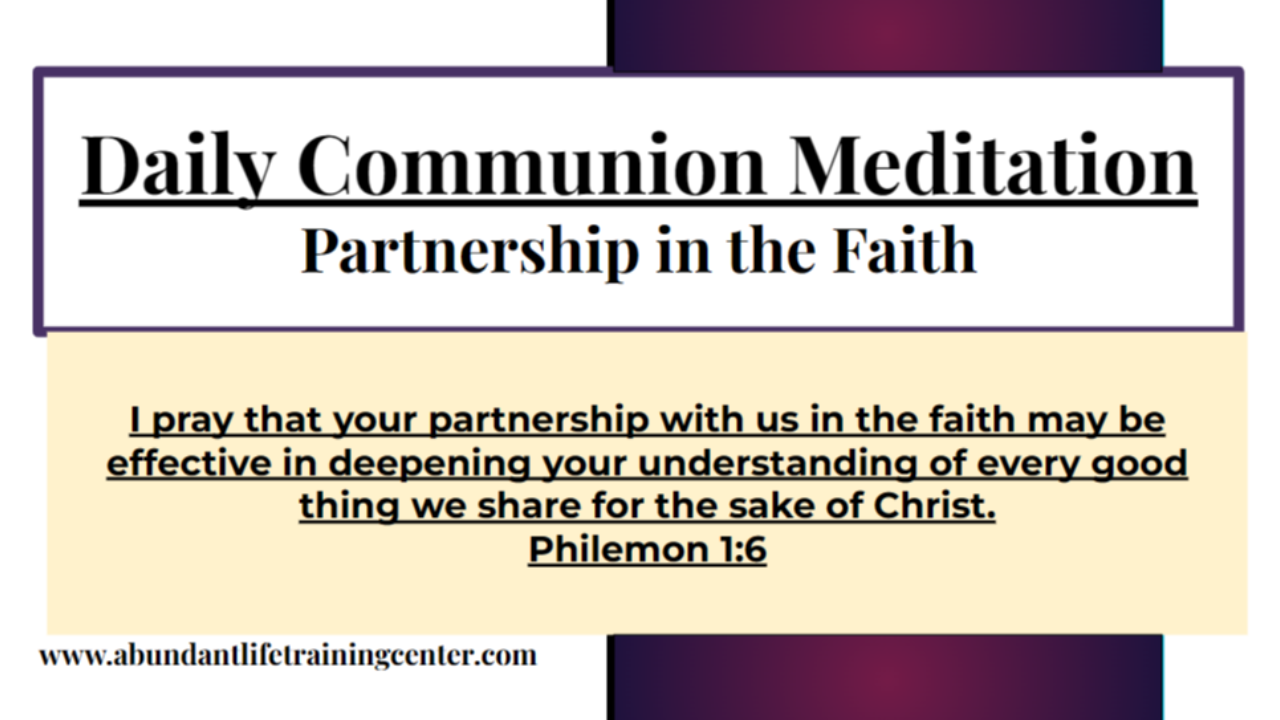 Partnership in the Faith