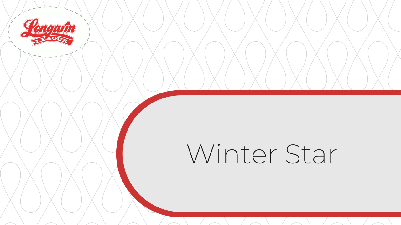 Winter Star Digital Pantograph Design for Longarm Quilting