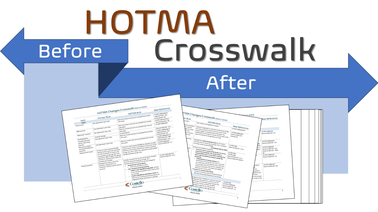 Article | HOTMA crosswalk with 2026 updates!