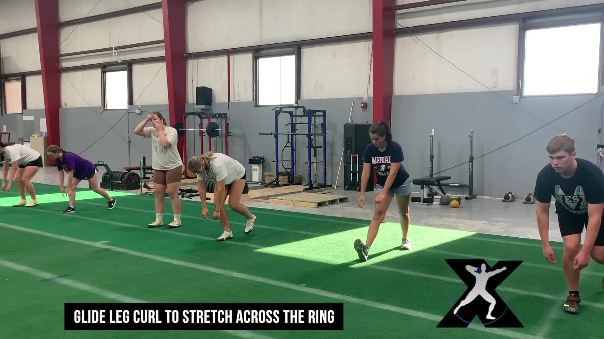 Glide Shot Put Drill: Unseat and Stretch the Left Leg