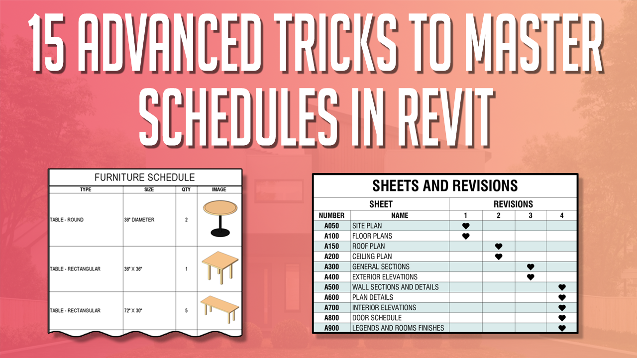 Revit Schedules Tricks | BIM Pure Blog