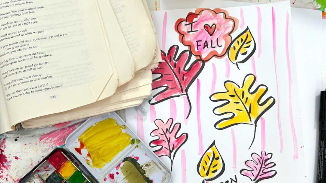 how to draw leaves video