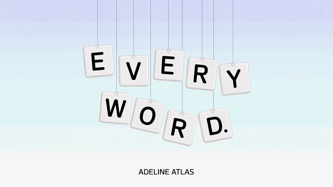 Every word By Adeline Atlas (SOS: School Of Soul)