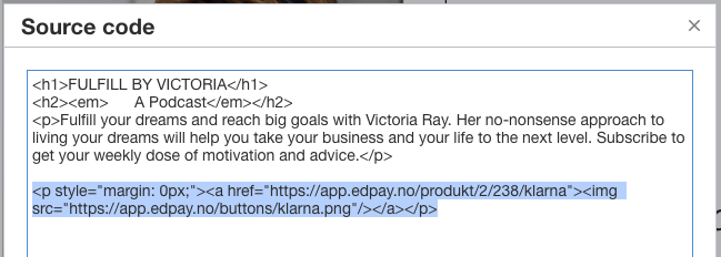 How to insert payment buttons in Kajabi - Edpay