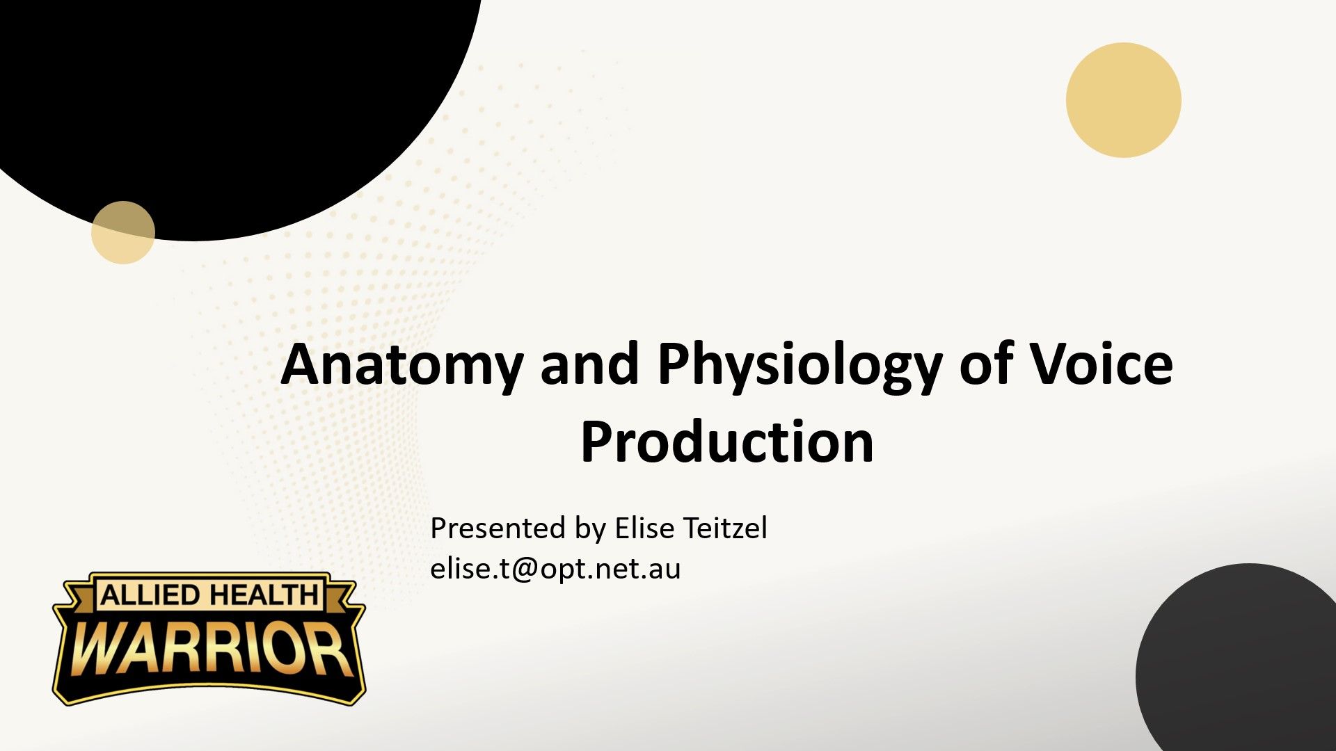 Voice: Anatomy and Physiology of Voice Production - Presented by Elise ...