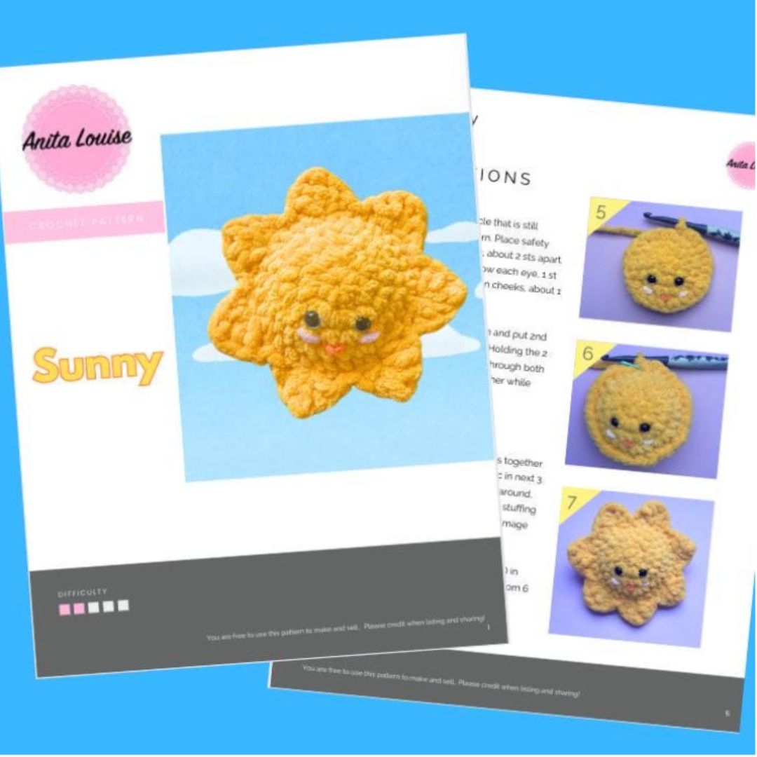 Crochet Sun Plushie Pattern – Easy DIY + Video Tutorial