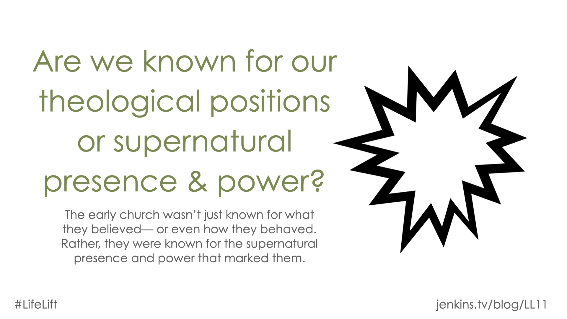 Known for theological position or supernatural presence & power?
