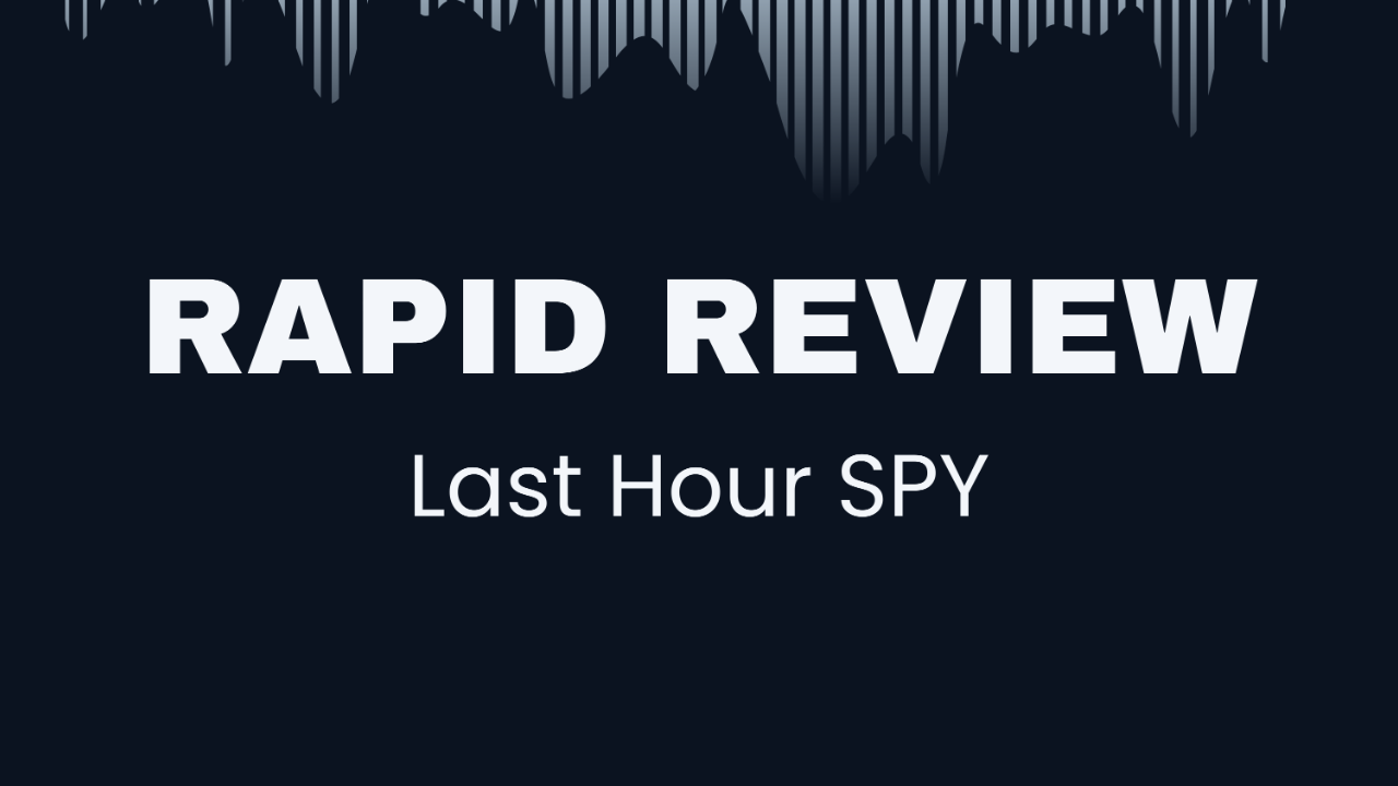 Last Hour SPY. 0DTE options. Rapid Review. Wednesday. 12.31.2025