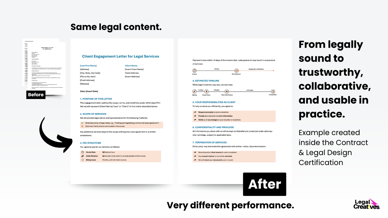 What Makes a Legal Document Trustworthy: Legal Design Example