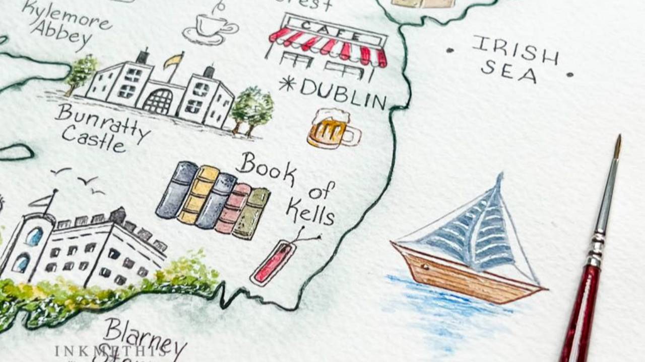 Watercolor Maps with Jen Sweeney | Learn Calligraphy