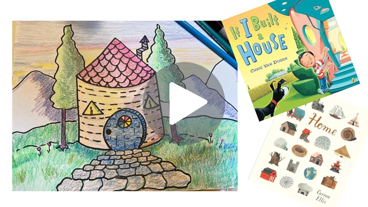 How to draw a whimsical house for elementary kids