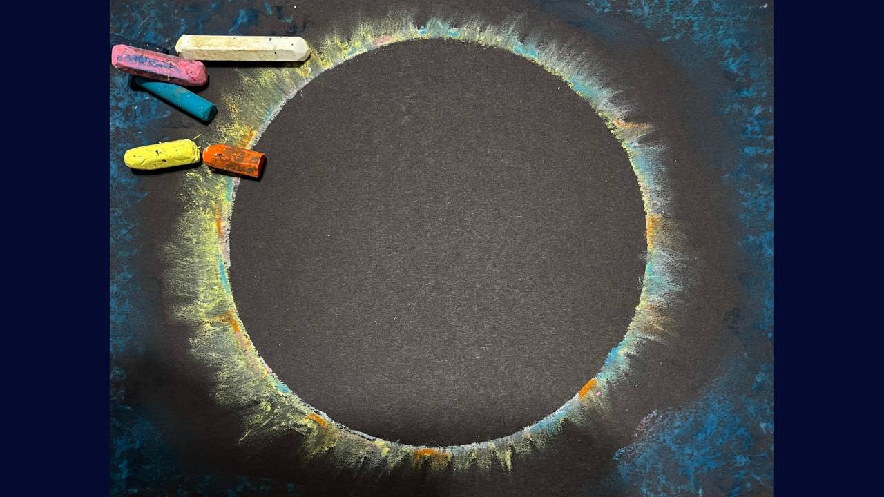 How to draw an eclipse for kids