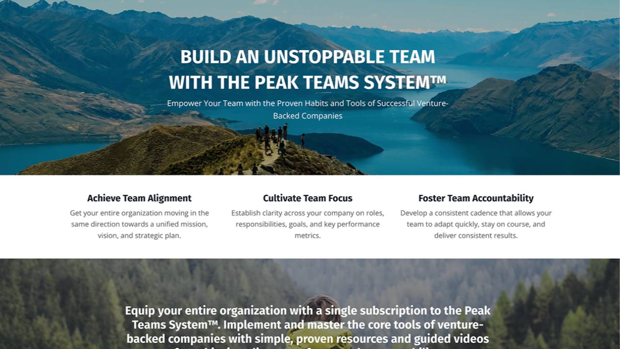Peak Teams System™ for Venture-backed Companies