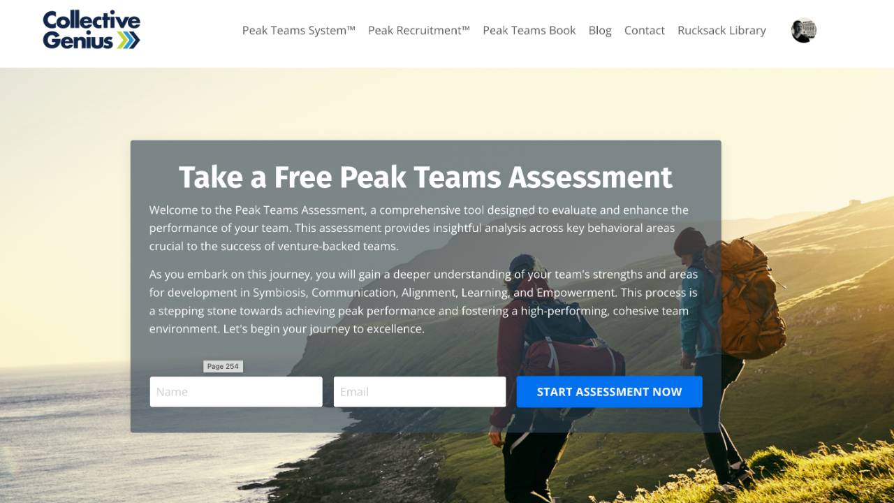 Peak Teams Assessment
