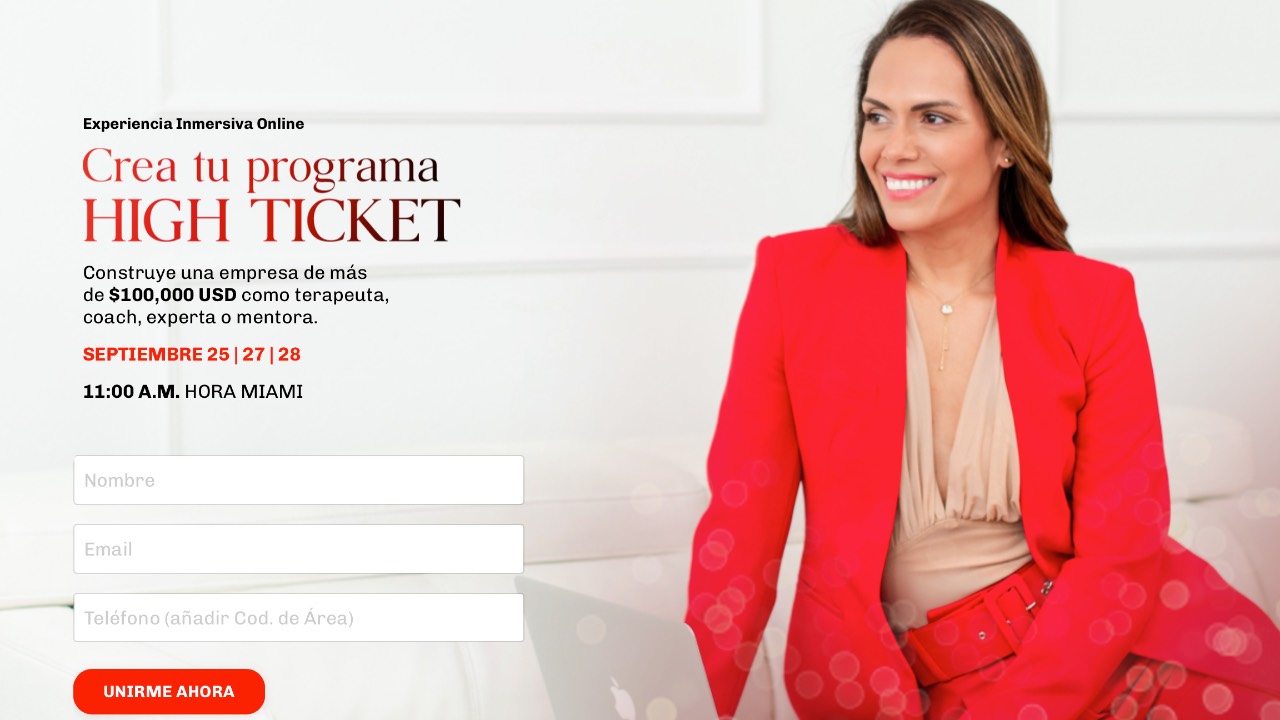 Crea tu programa HIGH TICKET