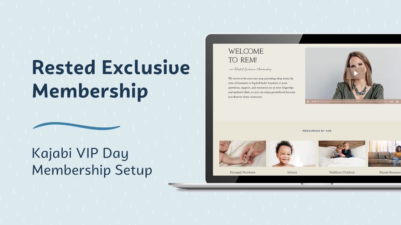 Client Showcase | Rested Exclusive Membership | Kajabi Membership