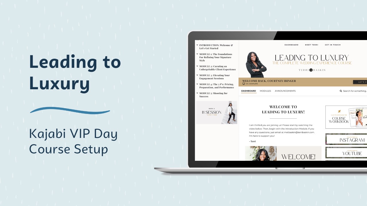 Client Showcase | Leading to Luxury | Kajabi Course