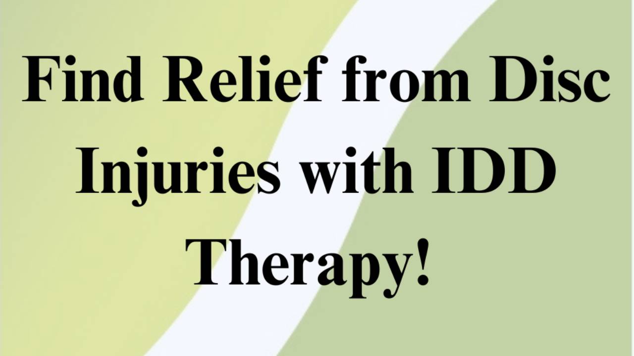 Find Relief from Disc Injuries with IDD Therapy!