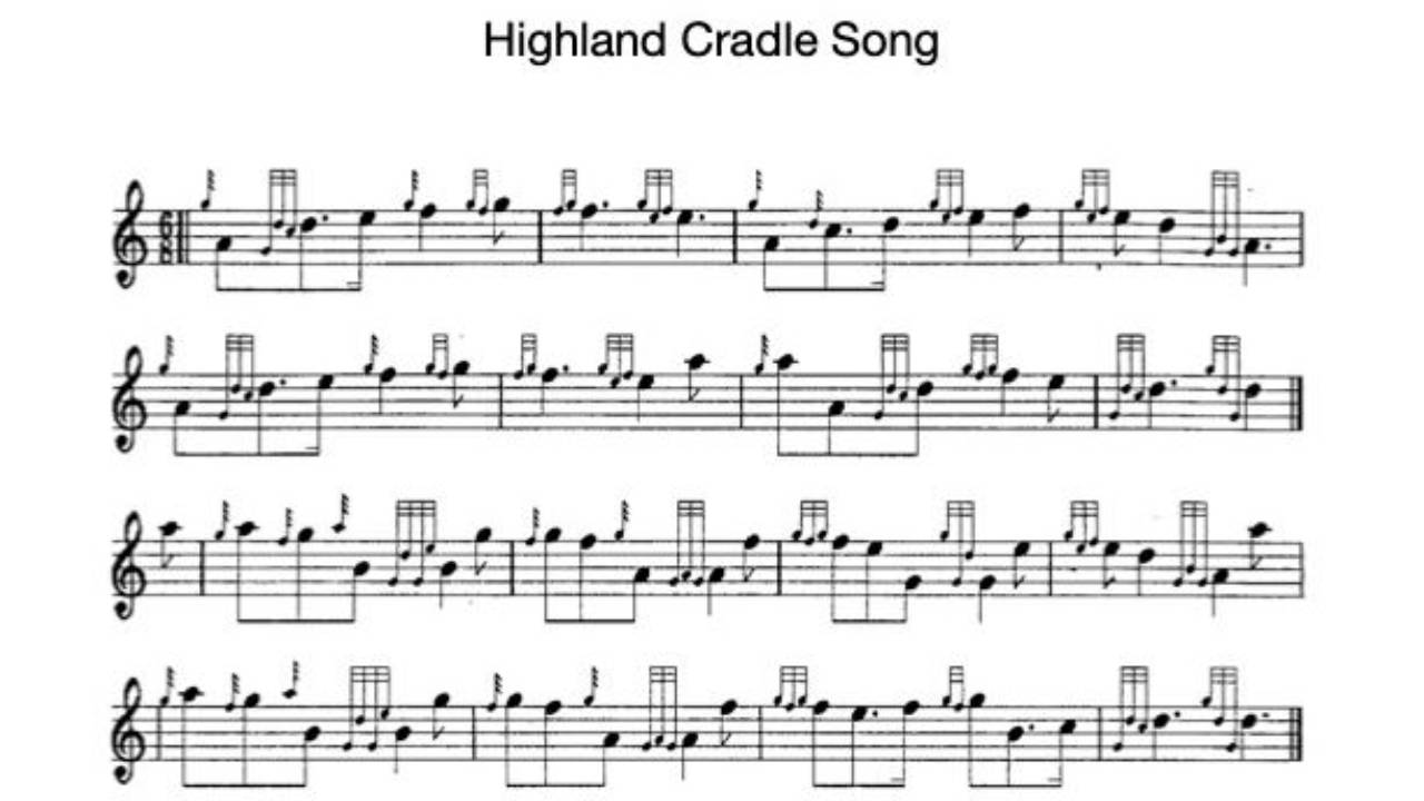 Highland Cradle Song Bagpipe Sheet Music – Printable PDF