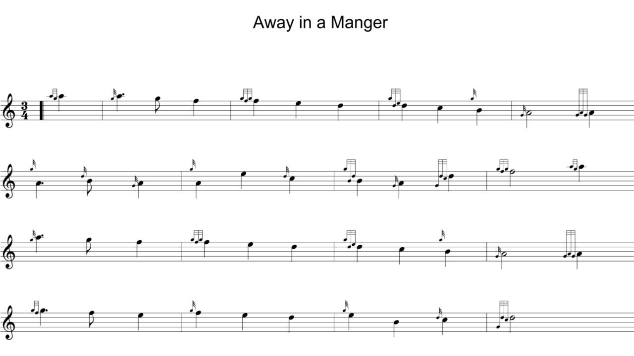 Free Away in a Manger Bagpipe Sheet Music – Printable PDF