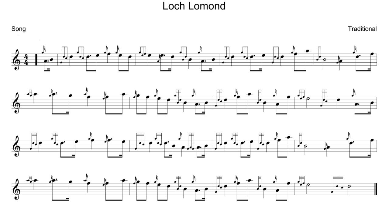 Free Loch Lomond Bagpipe Sheet Music – Printable PDF