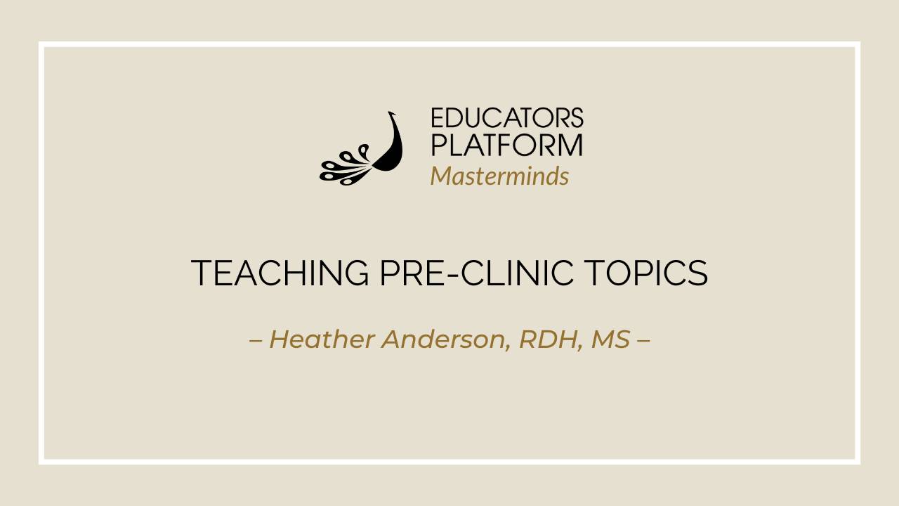 Mastermind - Teaching Pre-clinic Topics