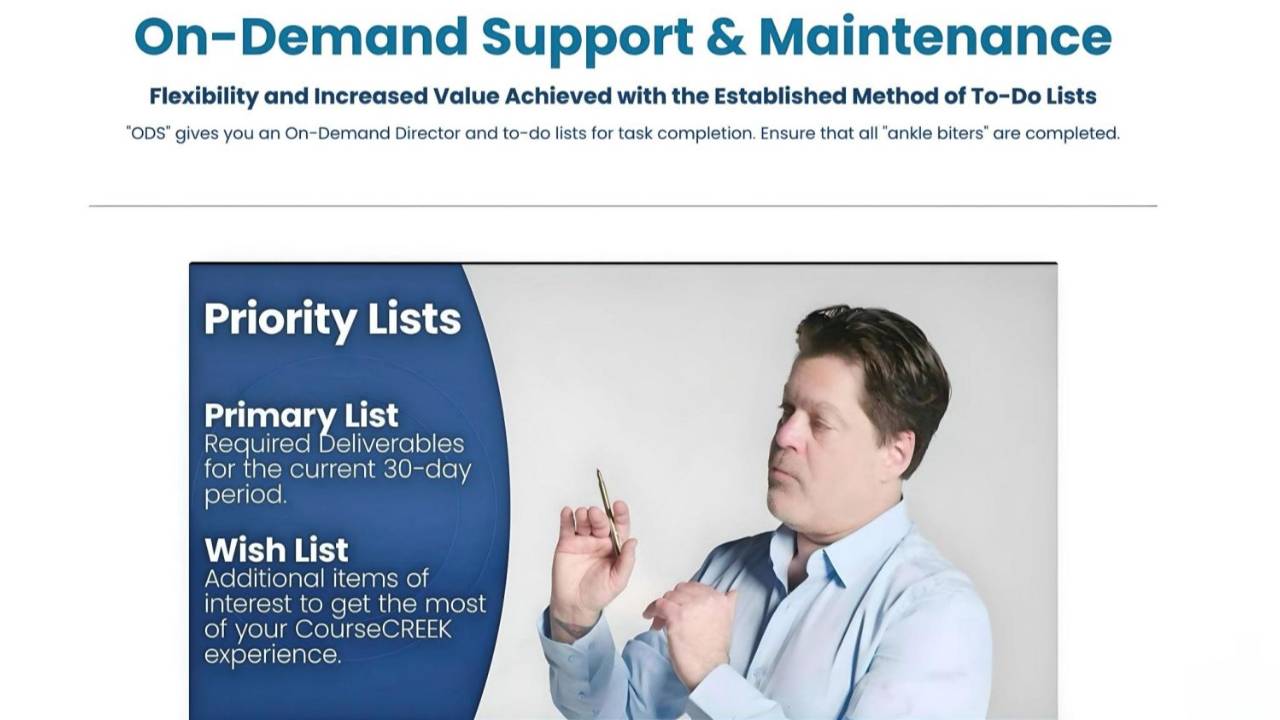 CourseCREEK: LMS Administration & Support: On-Demand Service