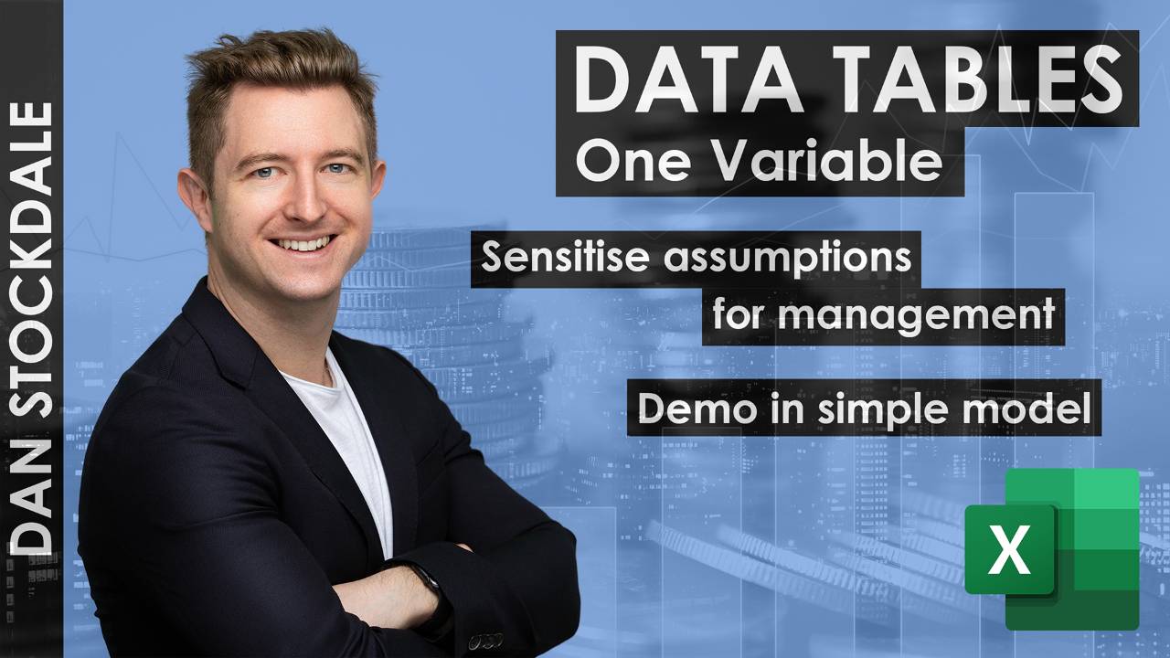 How to Create a One Variable Data Table in Excel Demo Video | Claritix