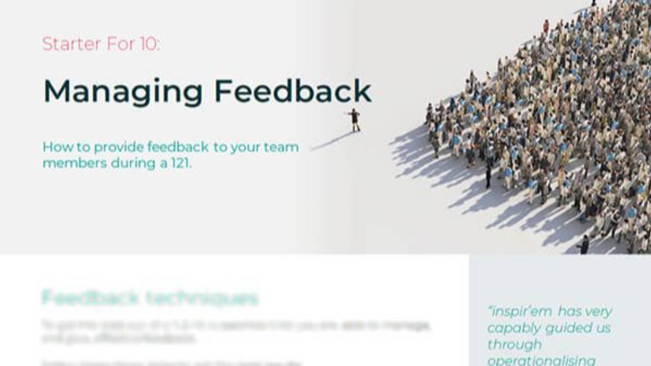 Managing Sales Feedback | Coaching & Performance Conversations