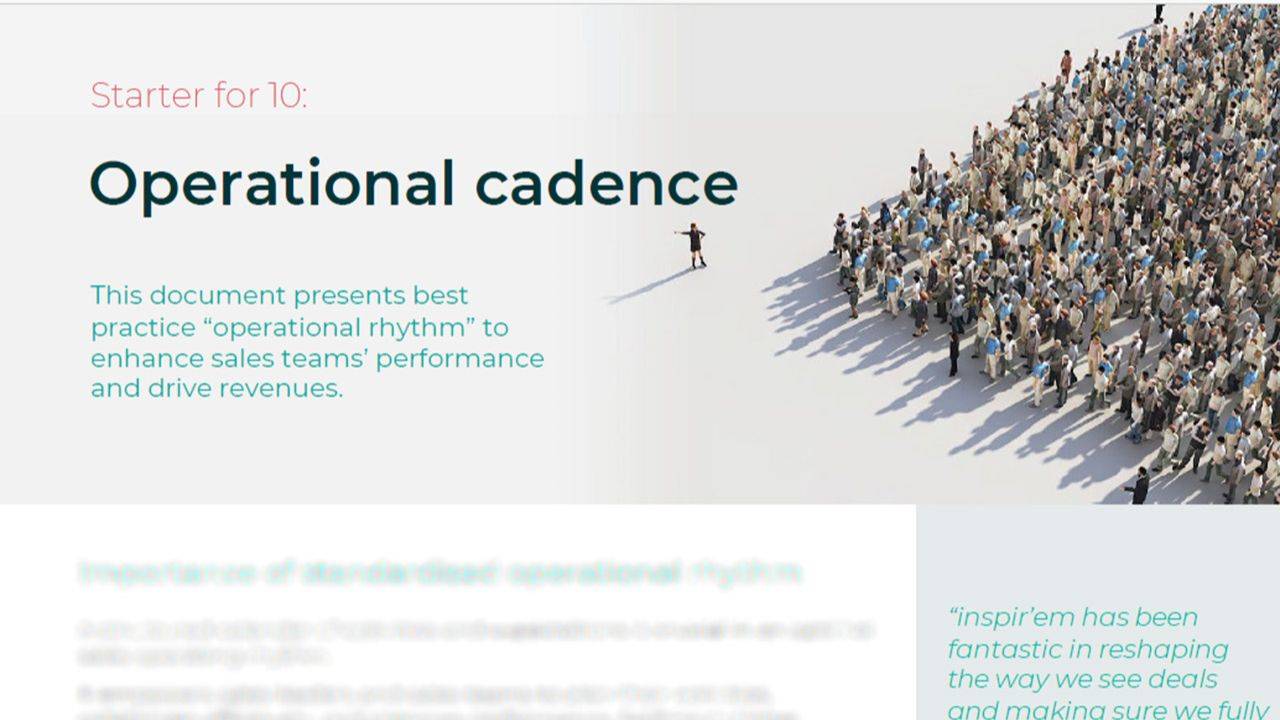 Sales Operational Cadence Guide | Improve Forecasting & Collaboration