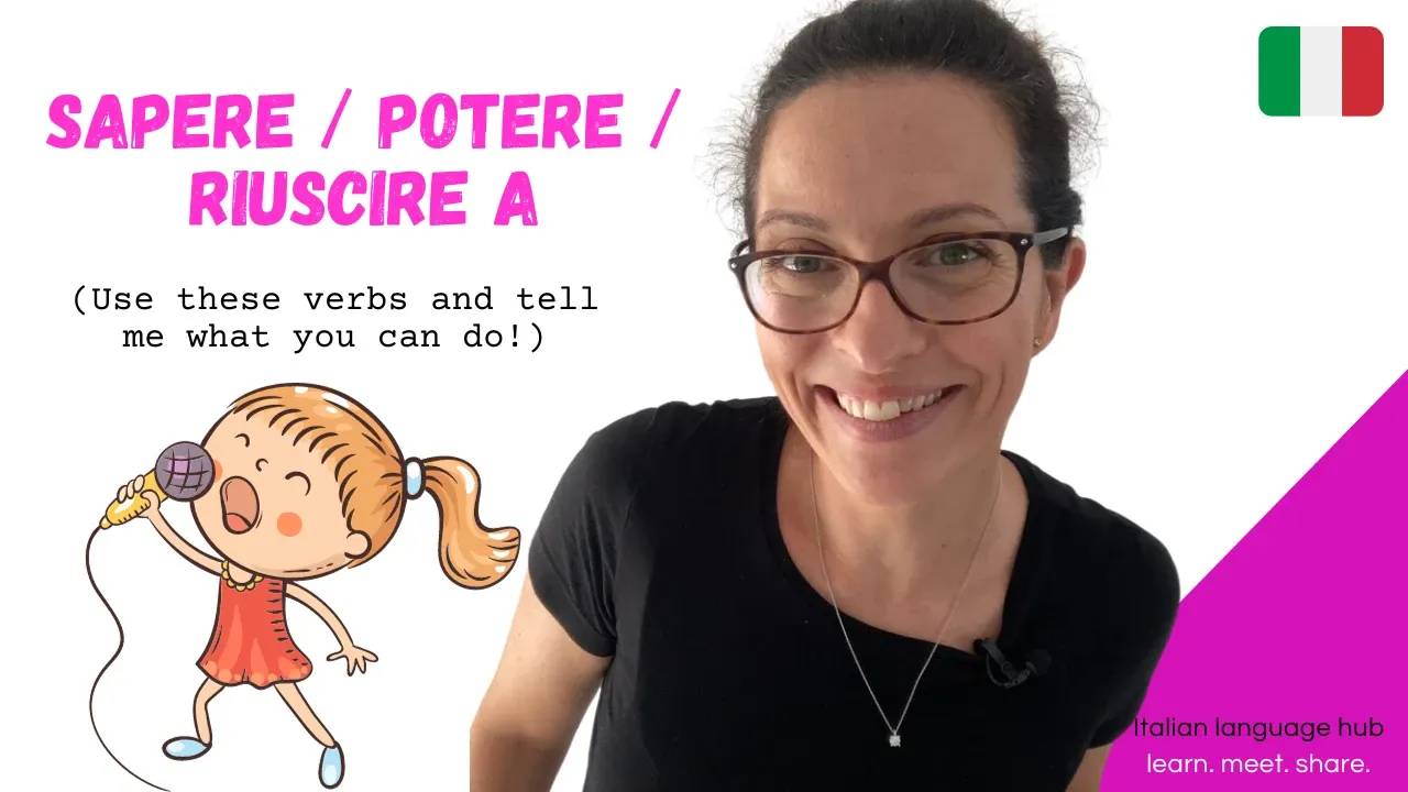 Learn to use the verbs sapere, potere and riuscire a