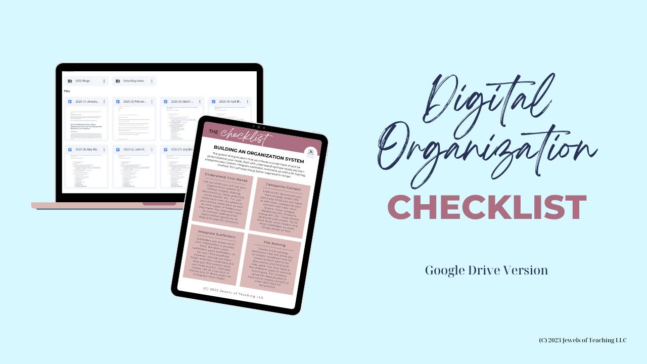 Digital Organization Checklist: Google Drive