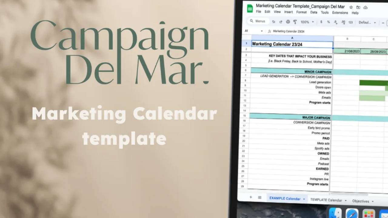 Free Marketing Calendar by Campaign Del Mar