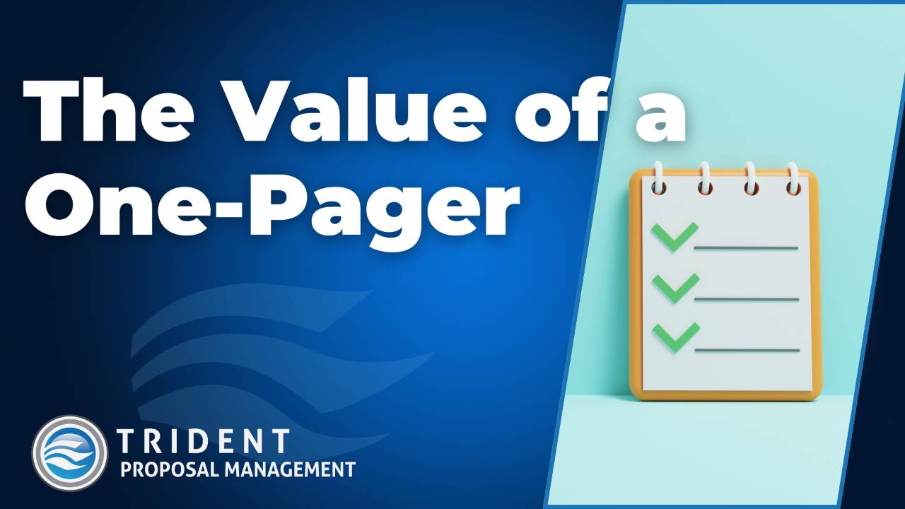 The Value of a One-Pager