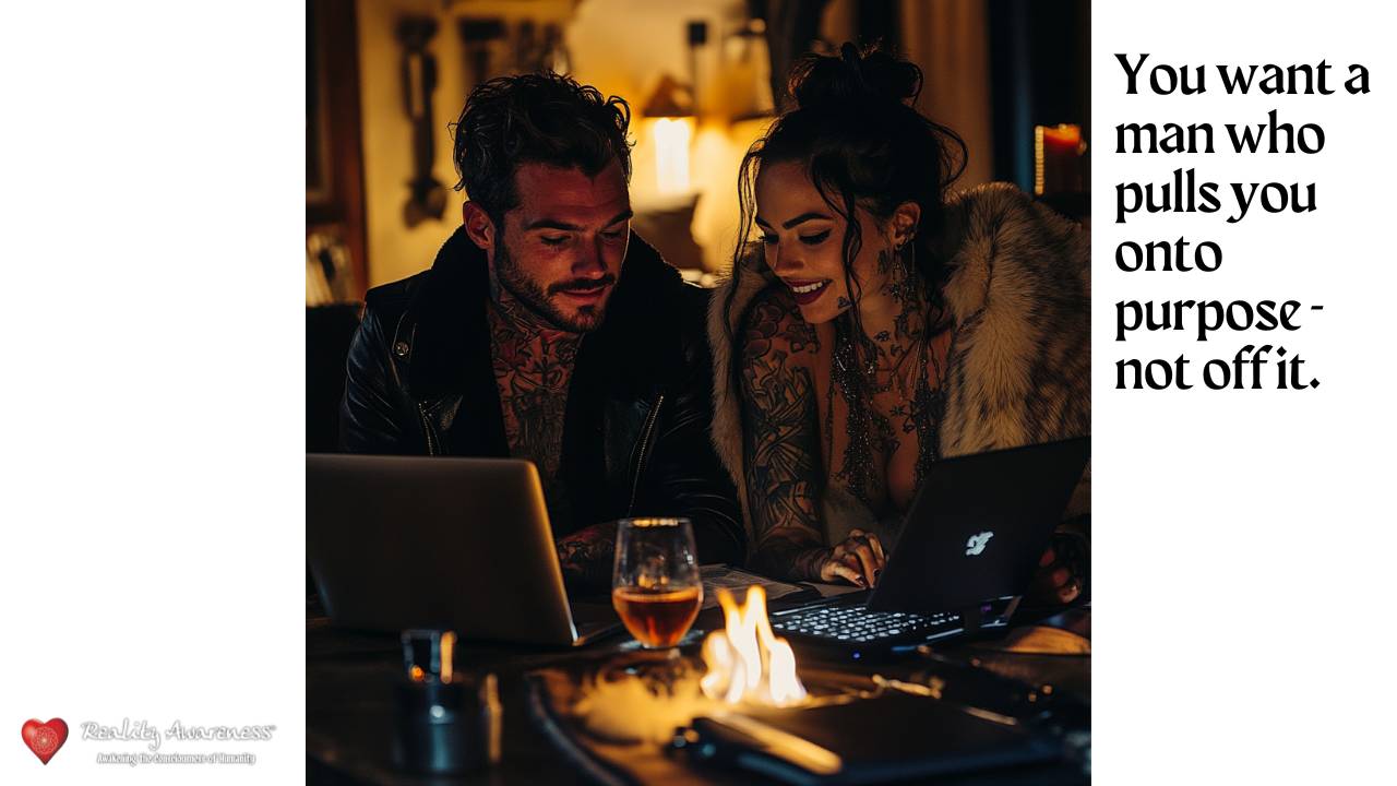 YOU WANT A MAN WHO PULLS YOU ONTO PURPOSE - NOT OFF IT 💥