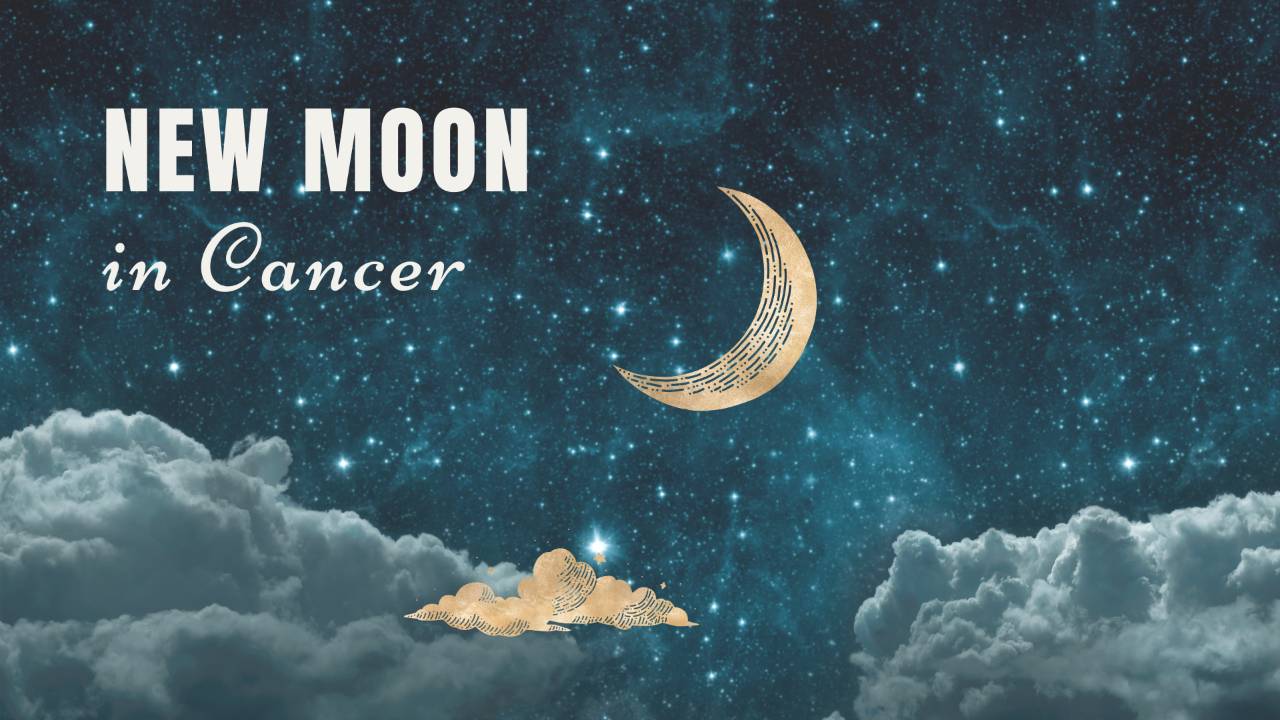 The New Moon in Cancer 2023 and North and South Nodes in Aries-Libra
